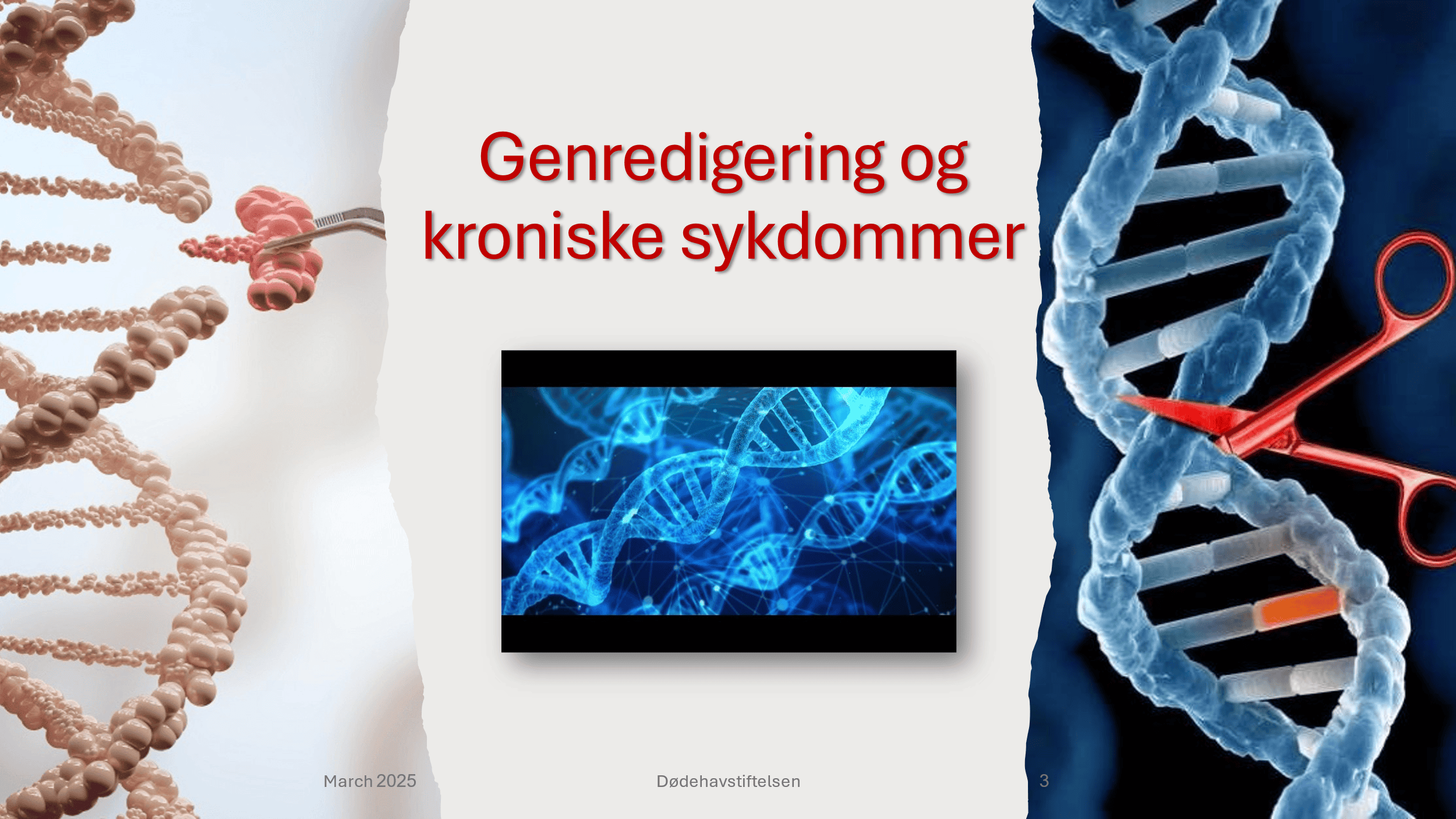 Genredigering, Epigenetikk og kronisk sykdom - Dødehavstiftelsen